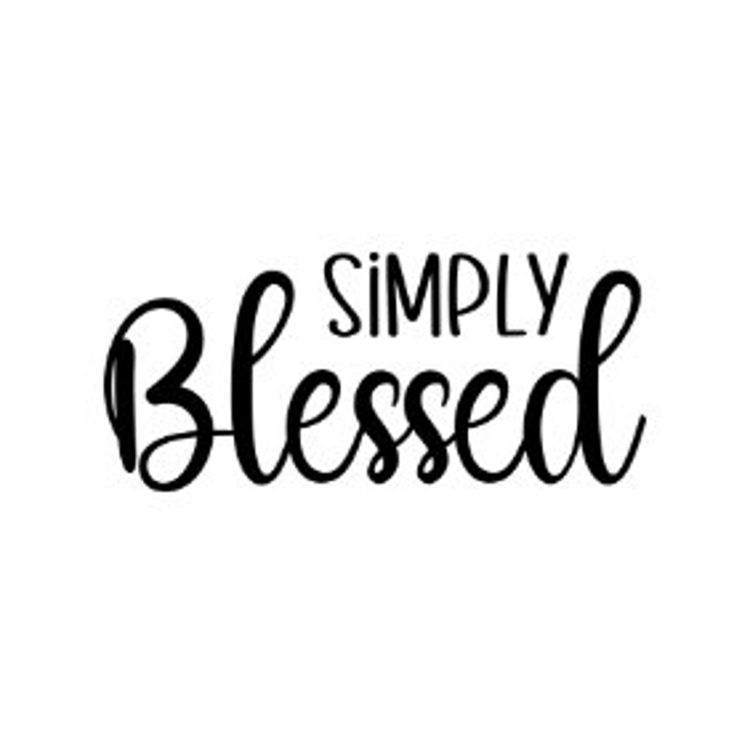 Simply Blessed Word Cut File, Word Decoupage Designs, Christian ...