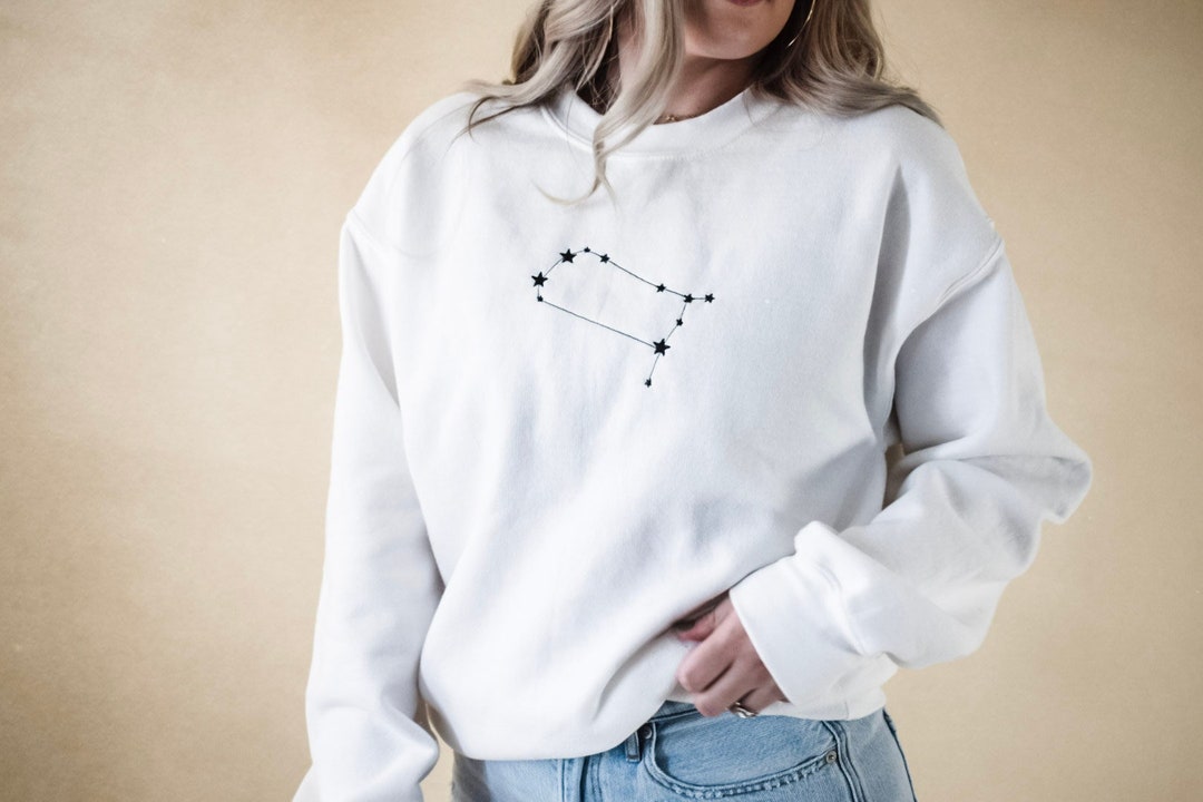 Constellation Embroidered Crewneck Sweatshirt - Etsy