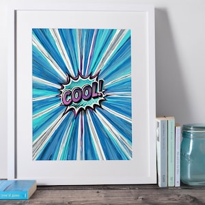 COOL Comic Book Style Art Print - Superhero Pop Art - Digital Download ...