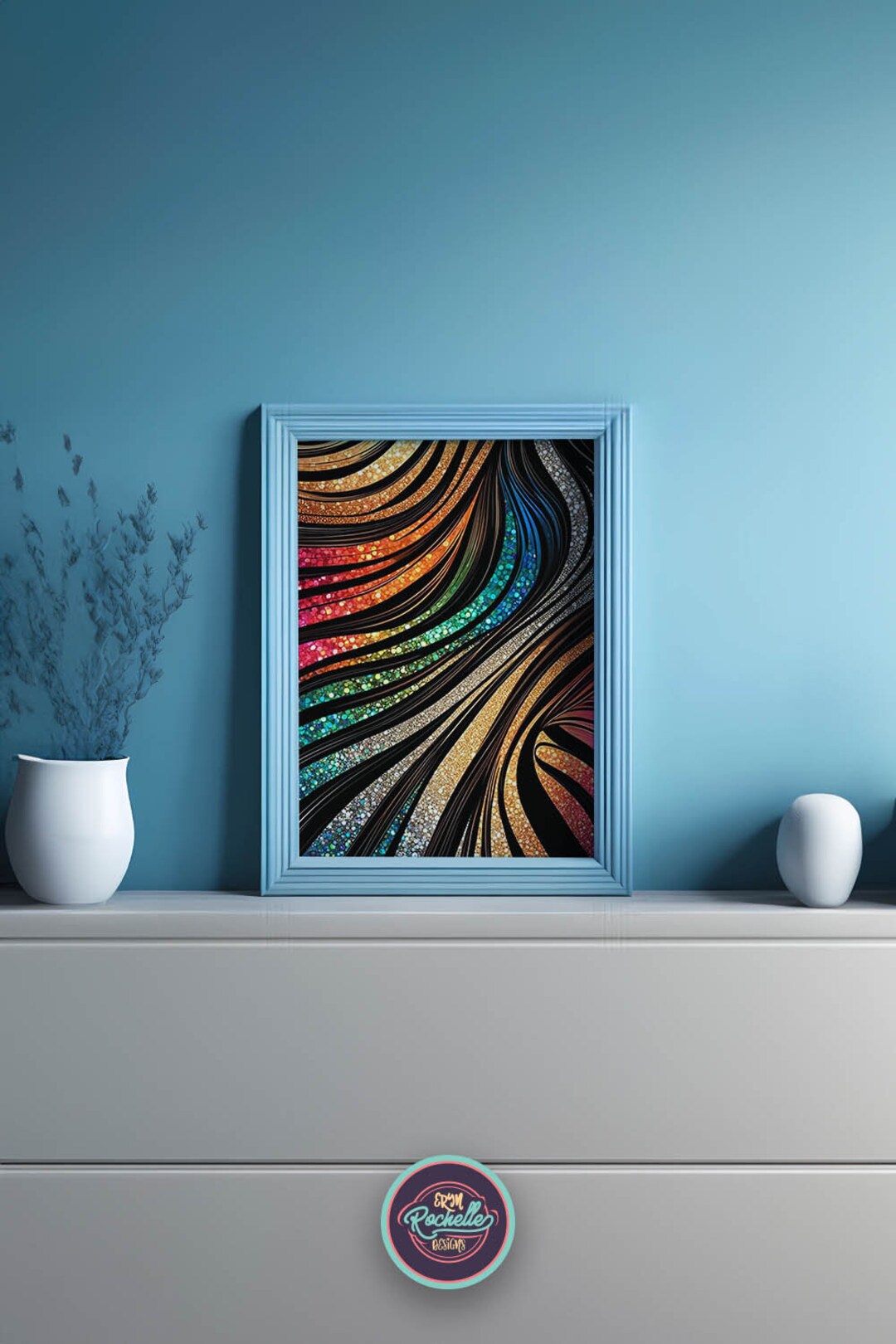 Rainbow Tiger Stripes - Printable Wall Art Digital Poster for Animal ...