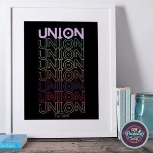 Union Gradient - Labor Union Political Poster, Printable Wall Art ...