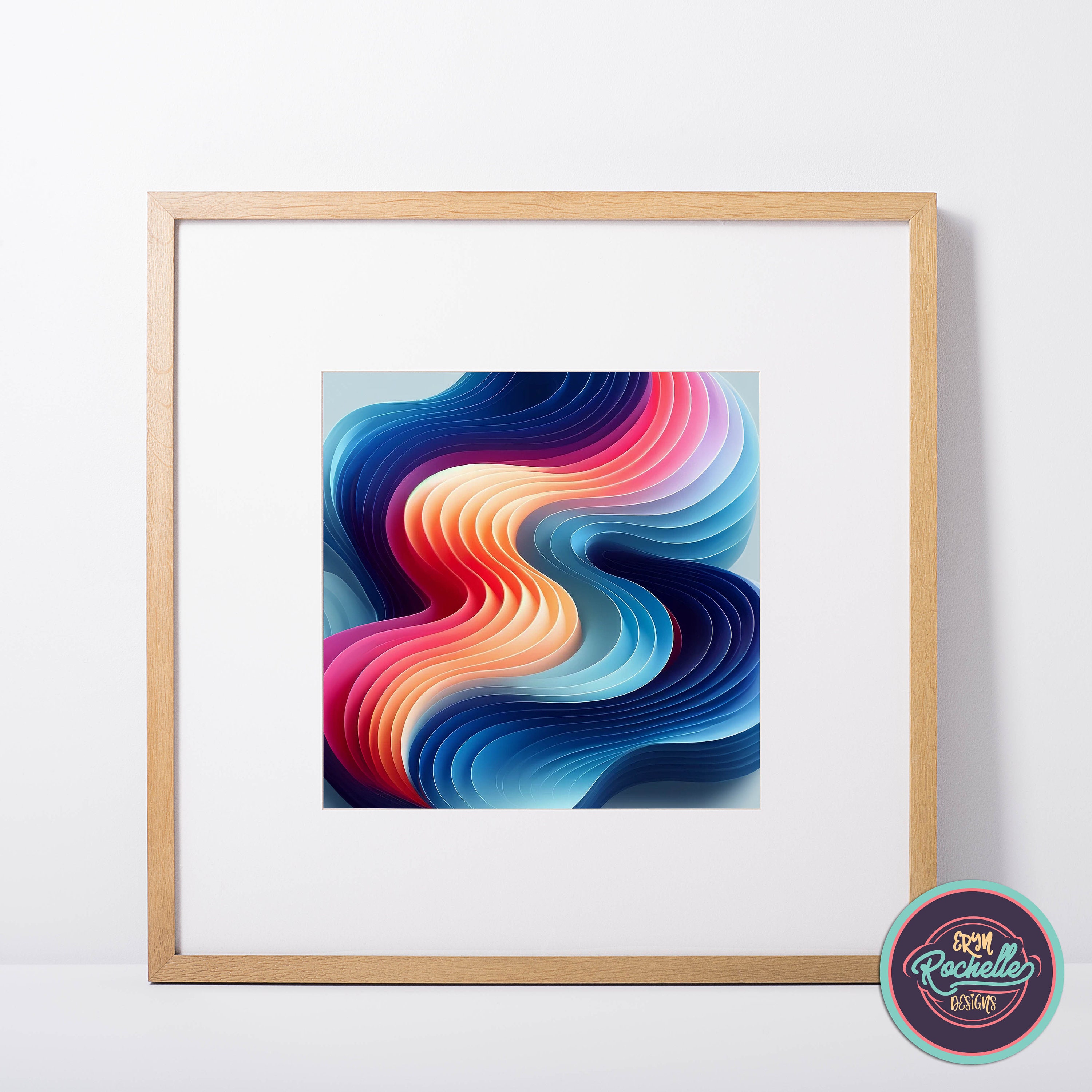 Colorful Abstract Poster Printable Minimalist Wall Art Digital Download ...