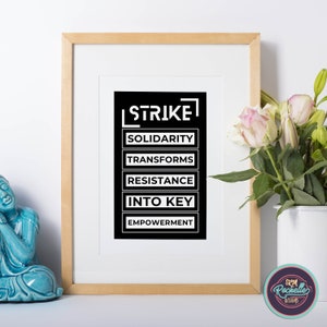 Strike Workers Rights Labor Union Poster Black - Labor Union Political ...
