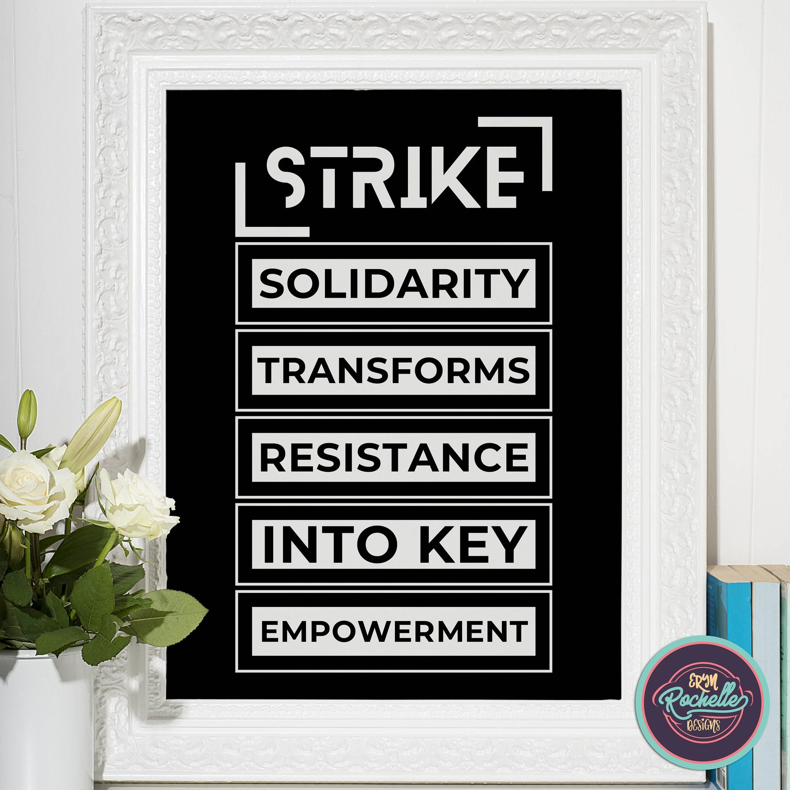 Strike Workers Rights Labor Union Poster Black - Labor Union Political ...