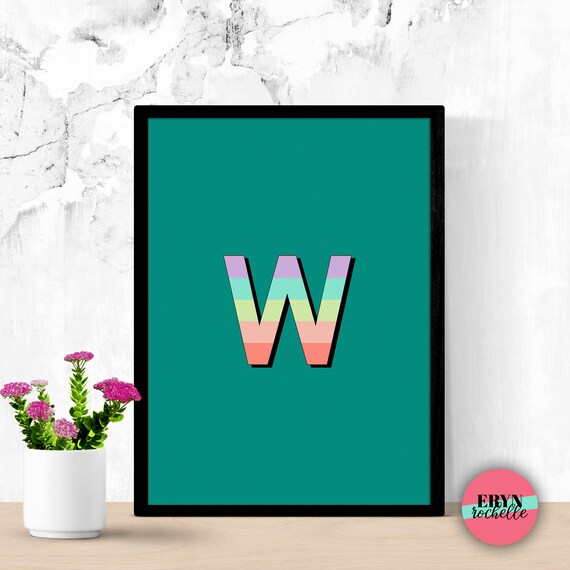 Printable Alphabet Poster Alphabet Print Alphabet Wall Art | Etsy