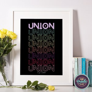 Union Gradient - Labor Union Political Poster, Printable Wall Art ...