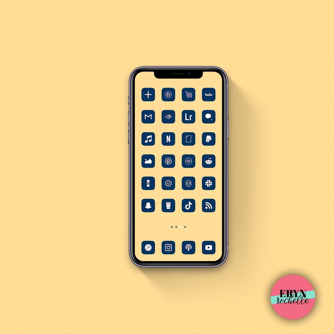 Dark Blue App Icons Aesthetic App Covers Ios 17 Home Screen - Etsy