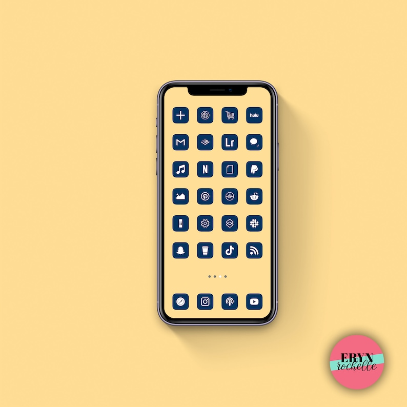 Dark Blue App Icons Aesthetic App Covers Ios 17 Home Screen Social ...