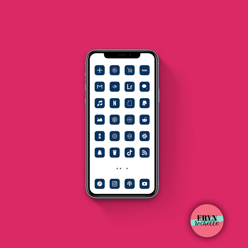 Dark Blue App Icons Aesthetic App Covers Ios 17 Home Screen Social ...