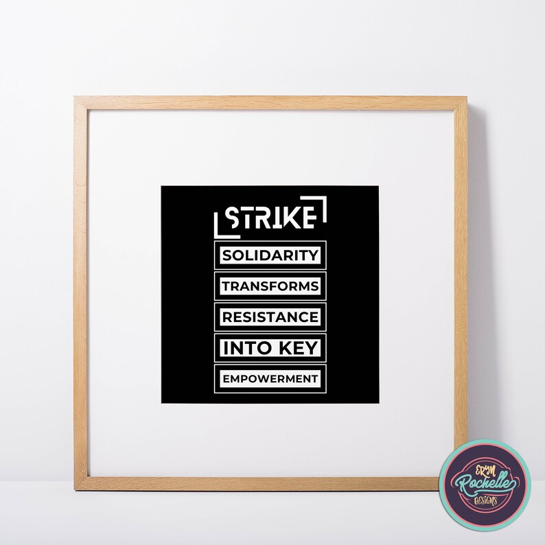 Strike Workers Rights Labor Union Poster Black - Labor Union Political ...