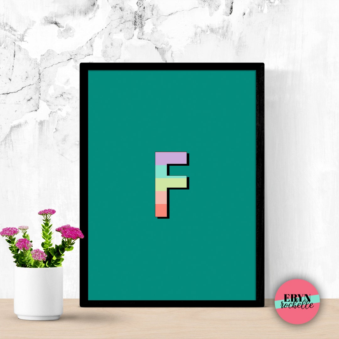 Printable Alphabet Poster Alphabet Print Alphabet Wall Art - Etsy