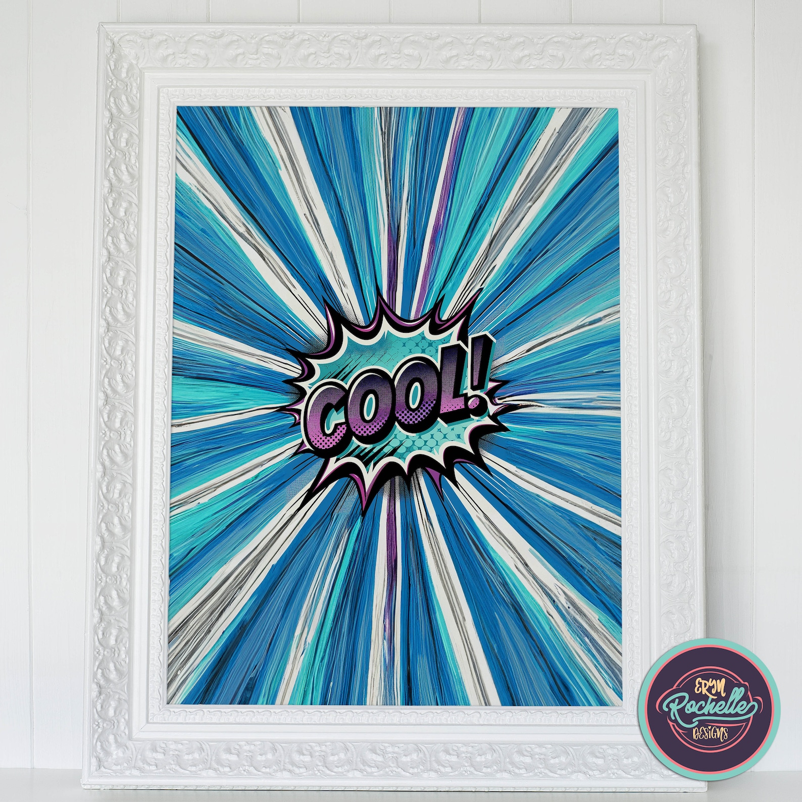 COOL Comic Book Style Art Print - Superhero Pop Art - Digital Download ...