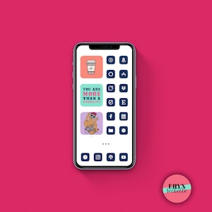 Dark Blue App Icons Aesthetic App Covers Ios 17 Home Screen Social ...