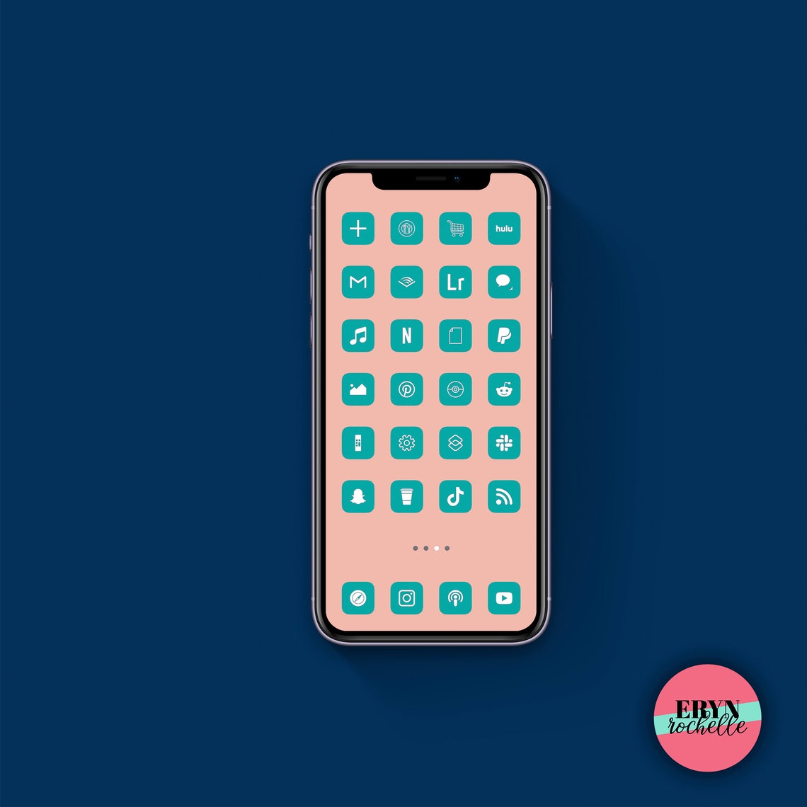 Medium Blue App Icons Aesthetic App Covers Ios 17 Home Screen - Etsy