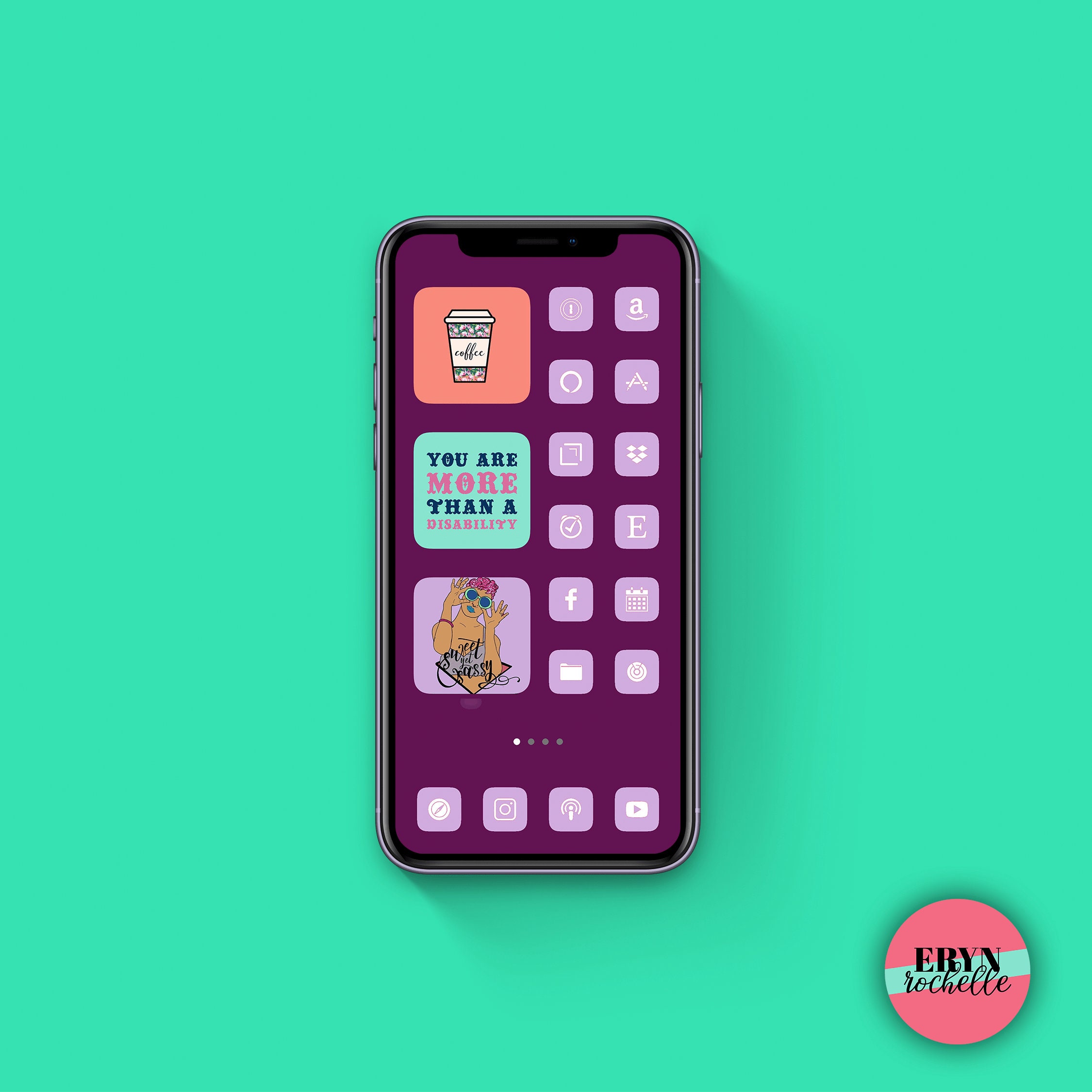 Lavender and White App Icons Aesthetic App Covers Ios 17 Home - Etsy