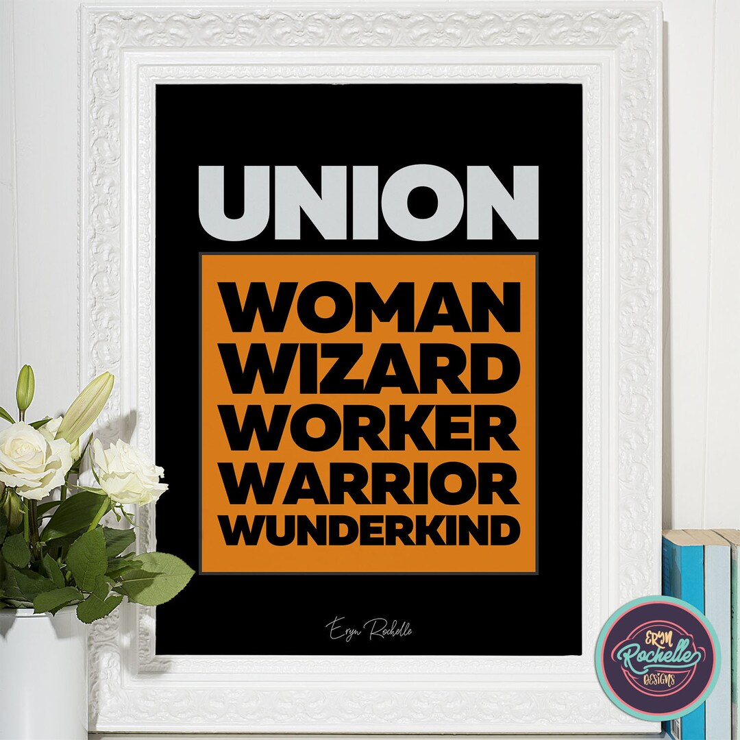 Union Woman - Labor Union Political Poster, Printable Wall Art, Digital ...