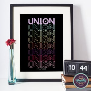 Union Gradient - Labor Union Political Poster, Printable Wall Art ...