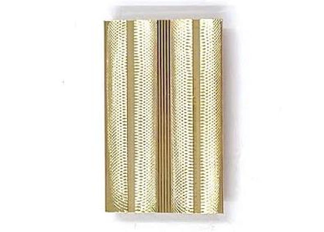 Polished Gold Belt Buckle With Vertical Bar Pattern - Etsy