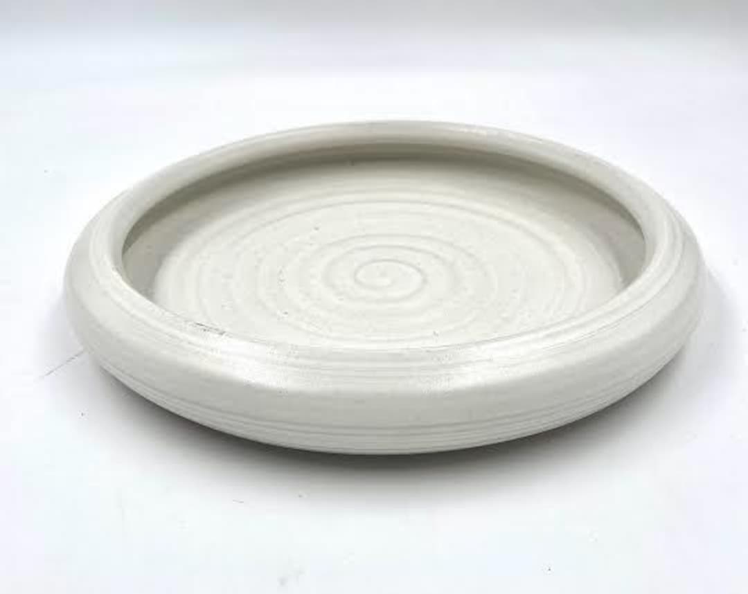 Large White Ceramic Shallow Bowl - Etsy