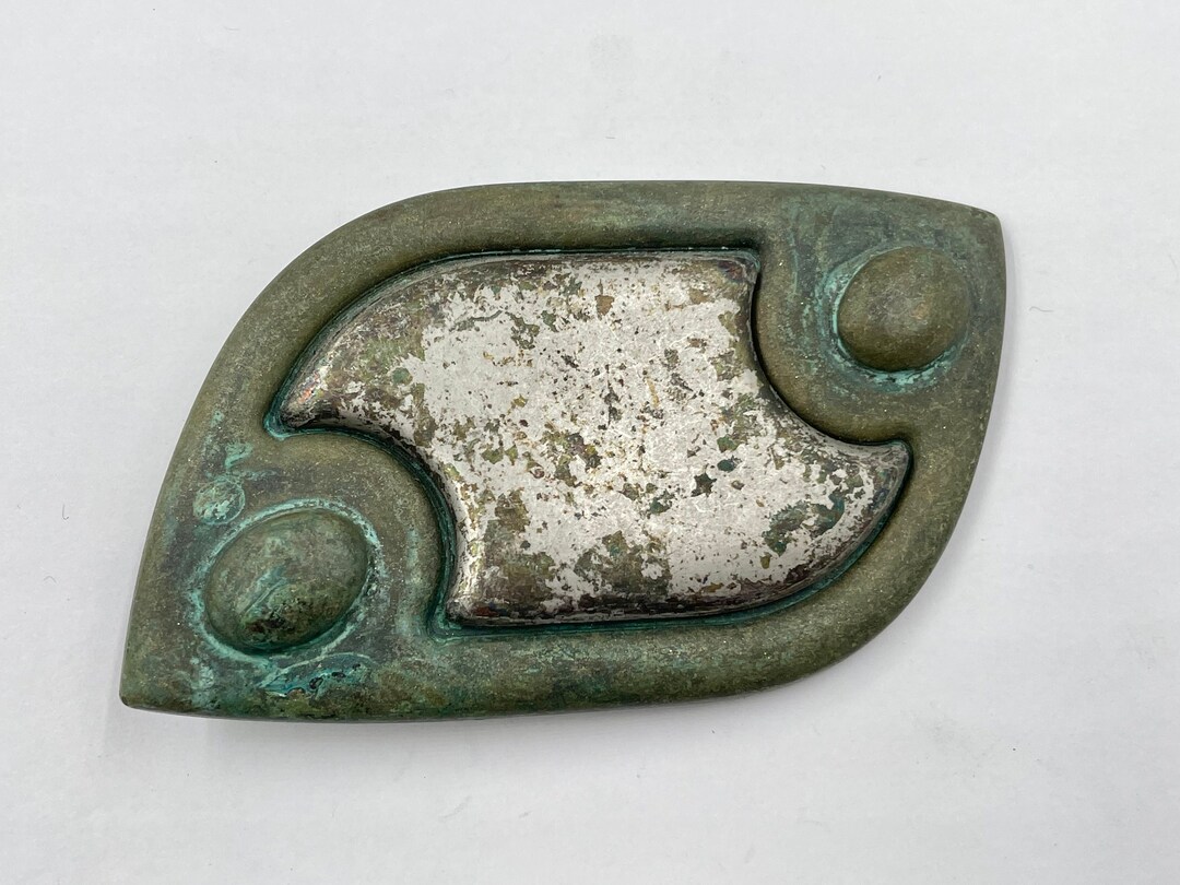 Vintage Buckle With Patina/silver FINISH - Etsy