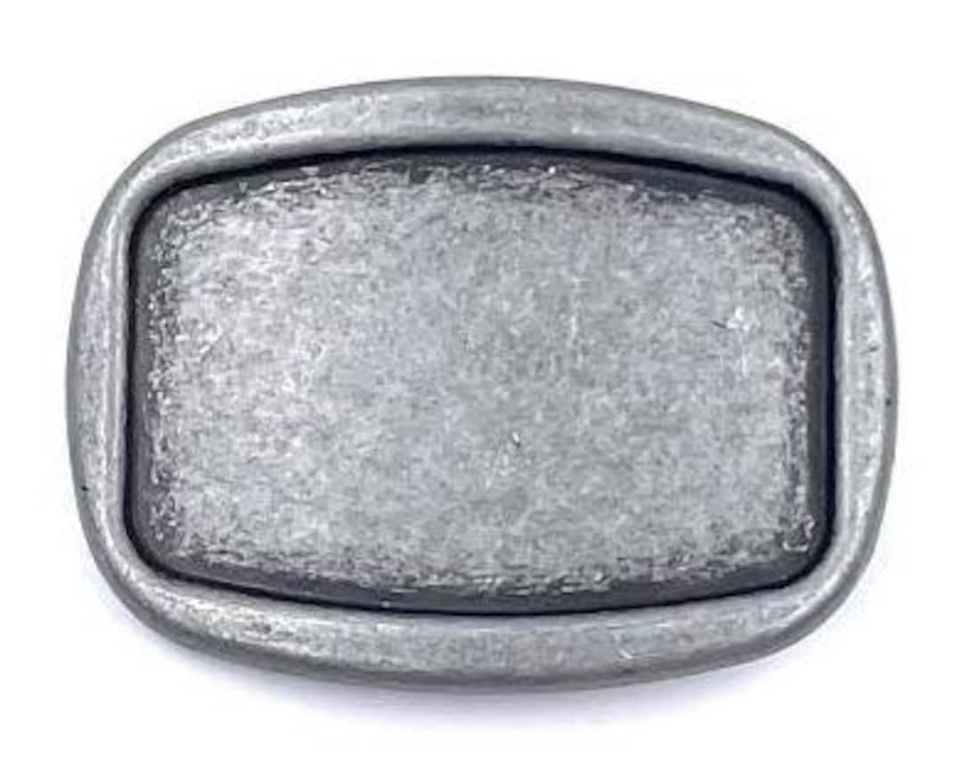 Simple Pewter Belt Buckle to Take Stone or Leather Insert - Etsy