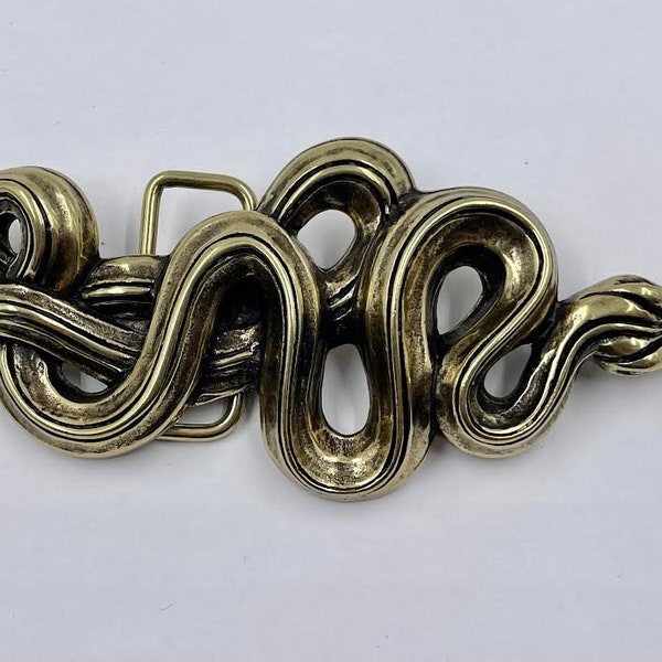 Brass Snake Belt Buckle - Etsy