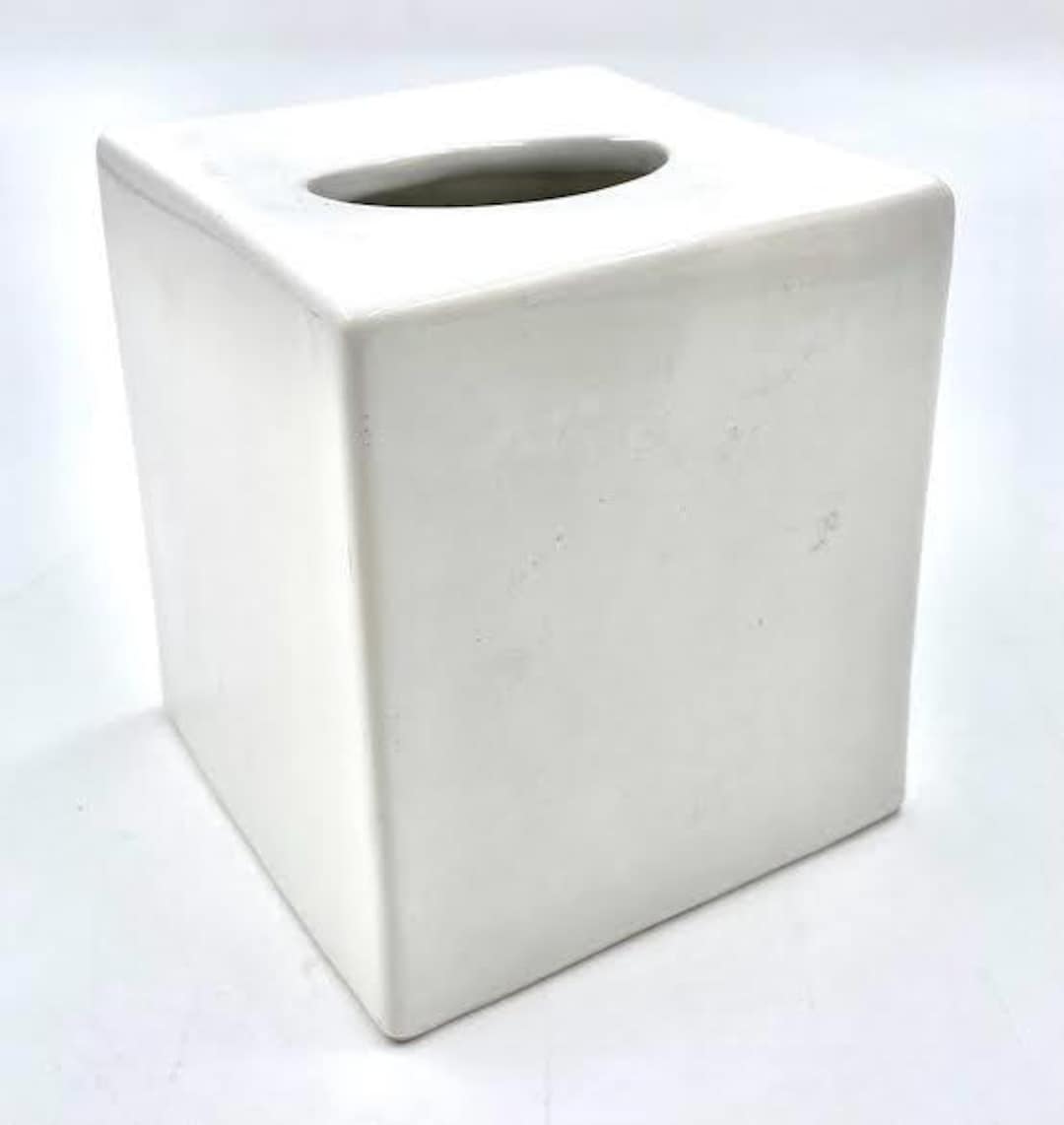 White Porcelain Ceramic Tissue Box Cover - Etsy