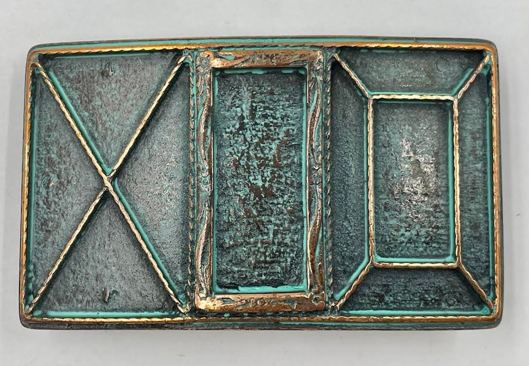 Old Copper/patina Belt Buckle; Can Also Add Leather Inserts/stones - Etsy