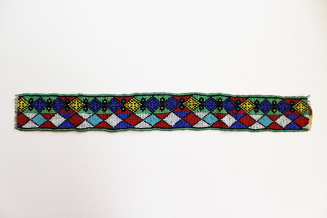 Multi Color Large Glass Beaded Strips - Etsy