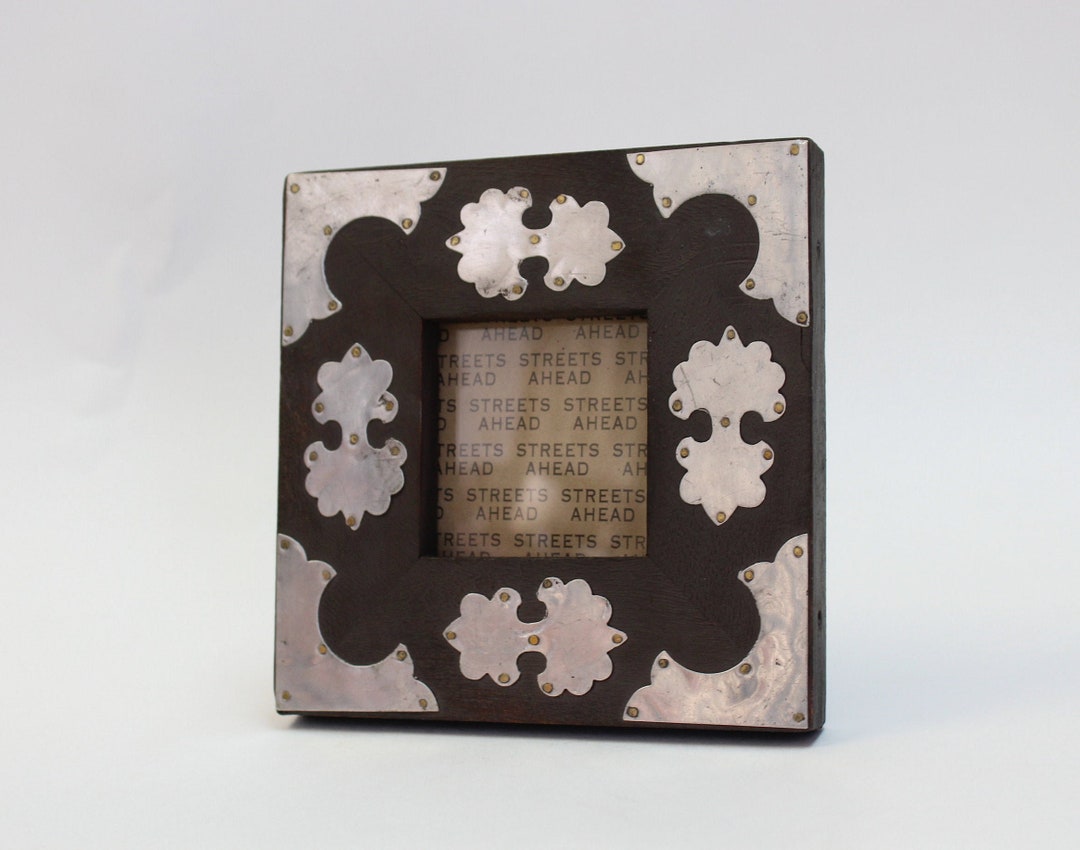 Small Wood & Metal Picture Frame - Etsy