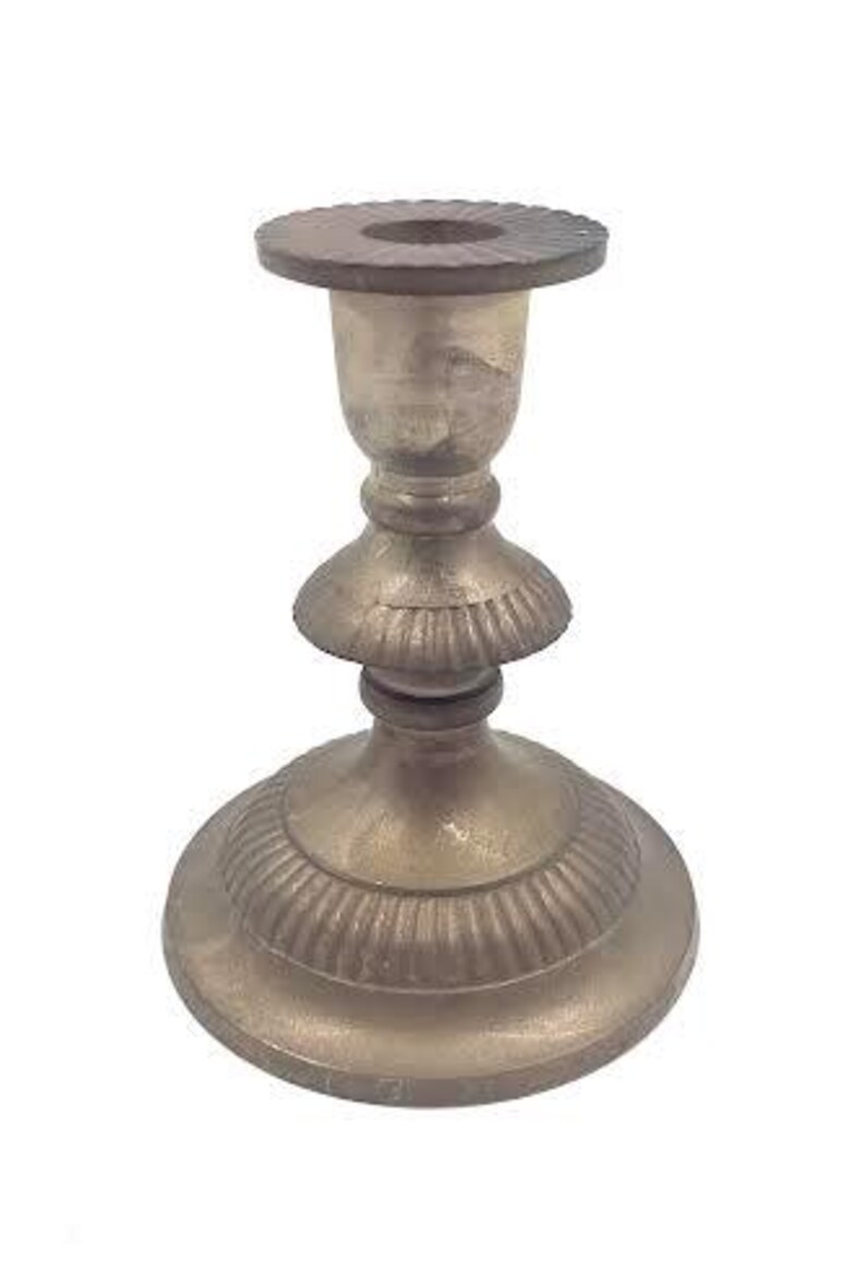 Sterling Plated Solid Brass Candle Holder - Etsy