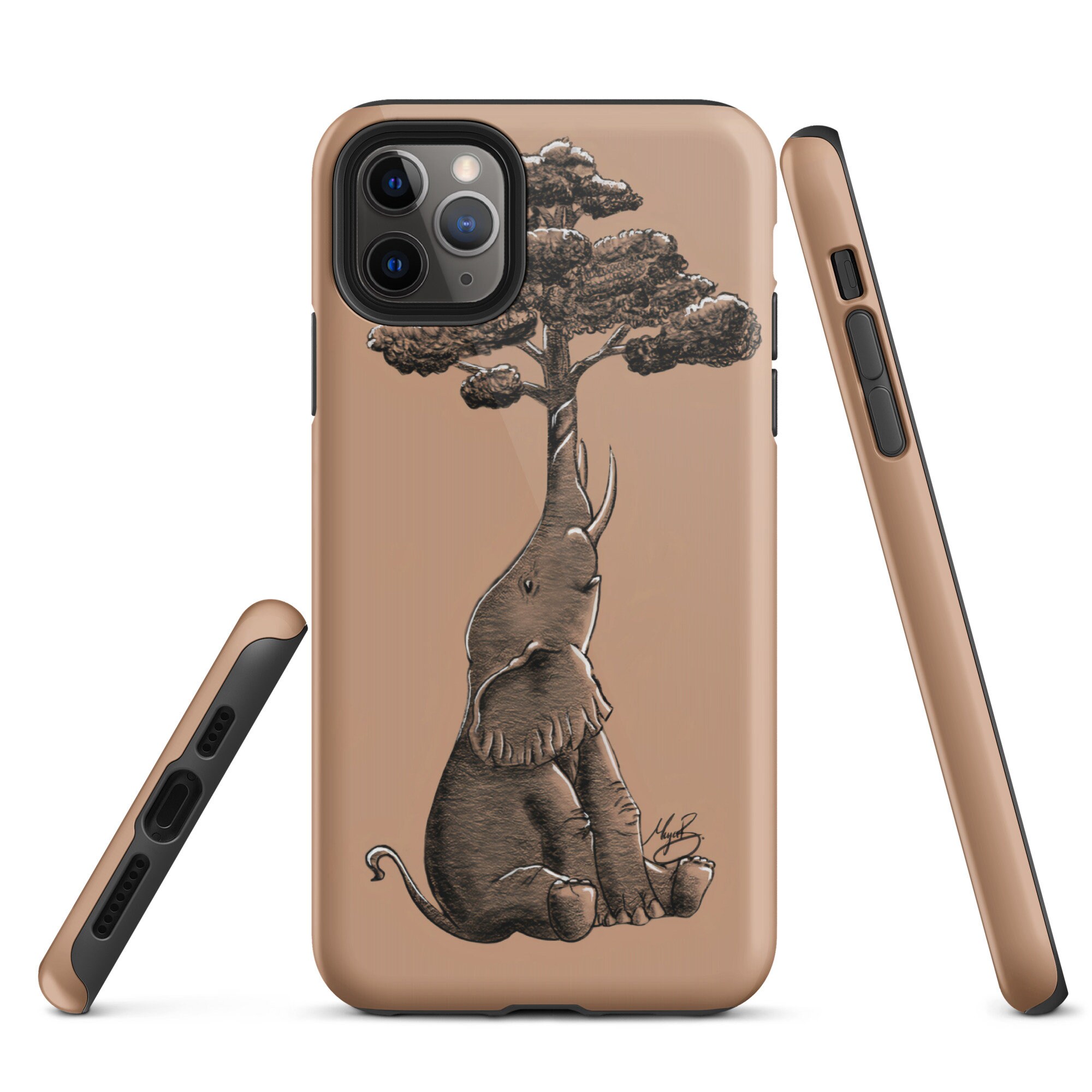 Savannah Ele - Drawing by Maya Barnes Durable Case for Iphone® - Etsy
