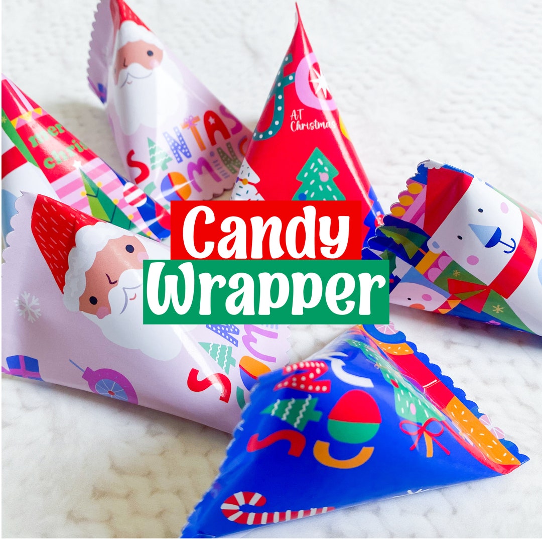 Christmas Candy Wrapper, Christmas Chocolate Wrapper, Candy Wrapper ...