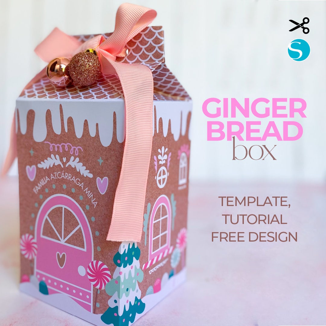 Gingerbread Box, Gingerbread House, Digital Template, Milk Box Template ...
