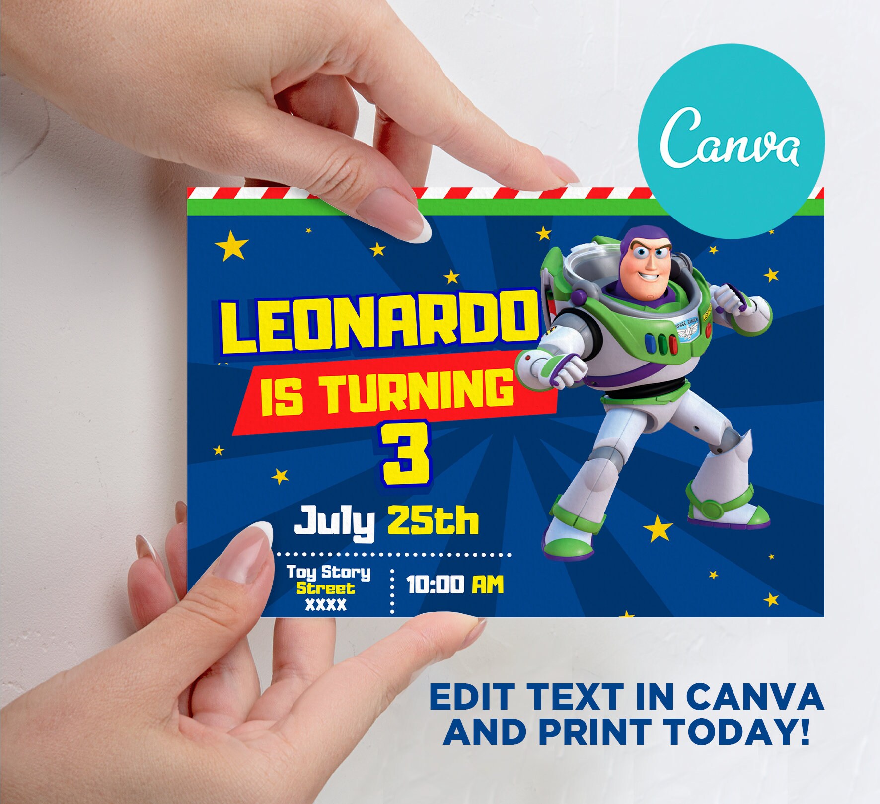 Toy Story Buzz Lightyear Space Ranger Theme Birthday Party - Etsy México