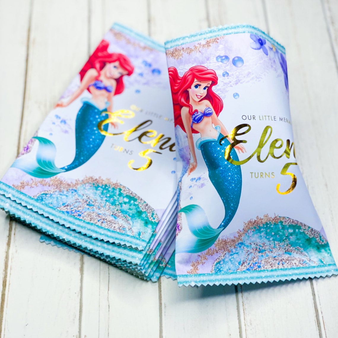Little Mermaid Birthday Party, Chip Bags Wrapper Label ,little Mermaid ...