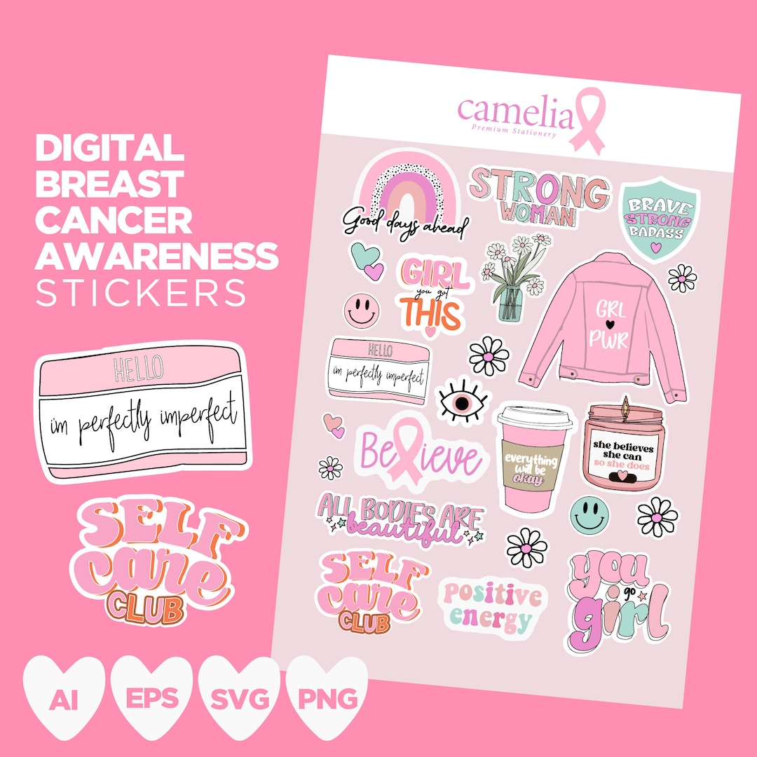 Breast Cancer Stickers, Motivational Stickers, Girly Stickers ...