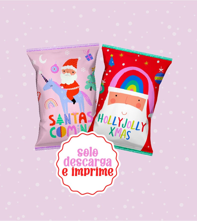 Christmas Chip Bag Wrapper, Christmas Chip Bag Template, Christmas ...