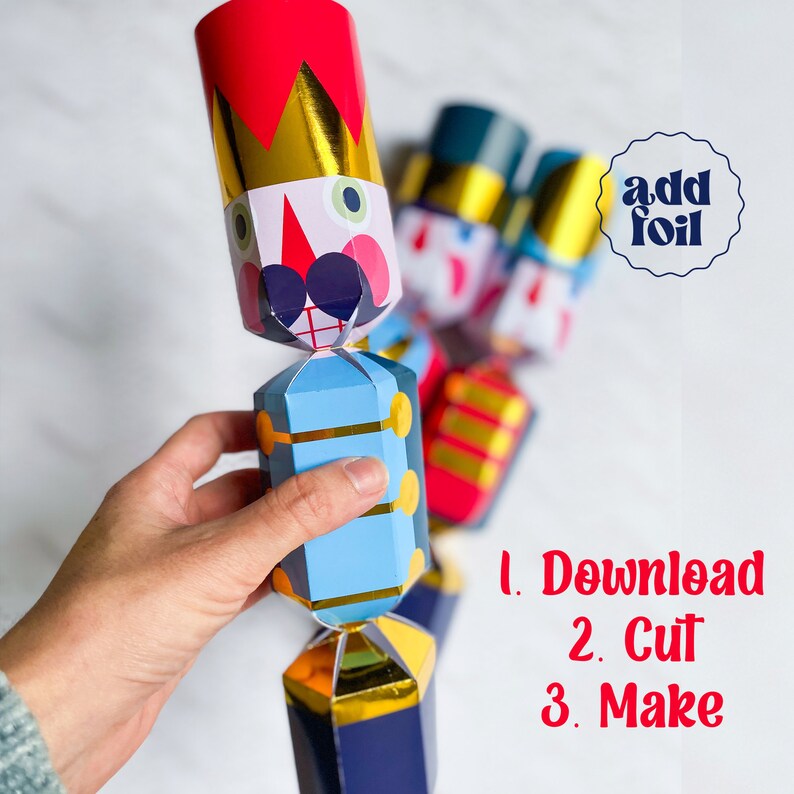 Nutcracker Template, Candy Box, Cracker Box, Christmas Box, Cracker DIY ...