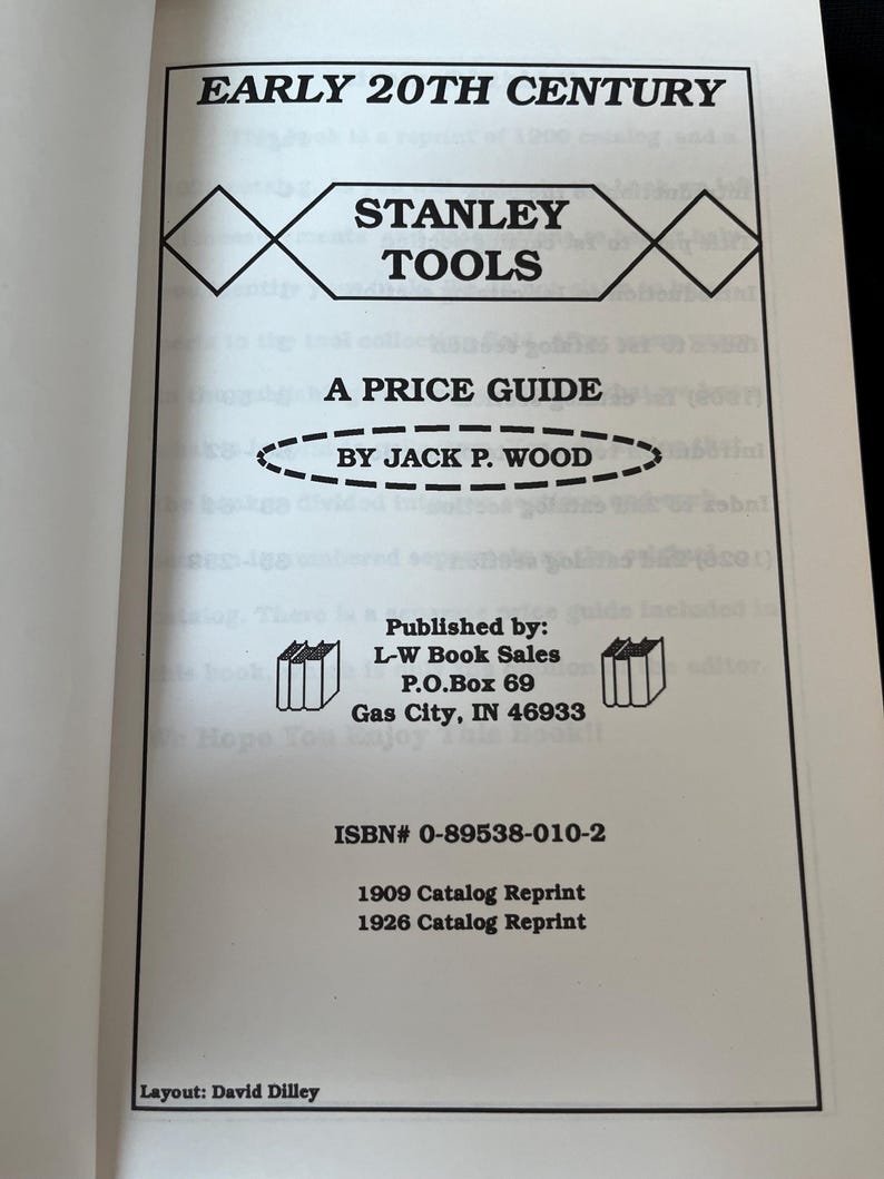 Vintage Stanley Tool Price Guide, 1909 & 1926 Catalog Reprints - Etsy