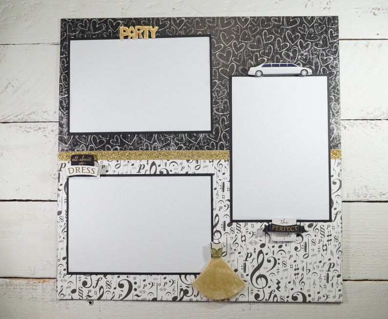 High School Prom 12x12 Scrapbook Layout Two Page Layout - Etsy