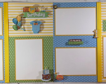 1st Birthday Layout | Etsy