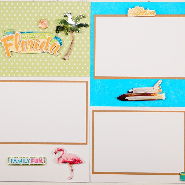 Florida Premade Scrapbook Pages - Etsy