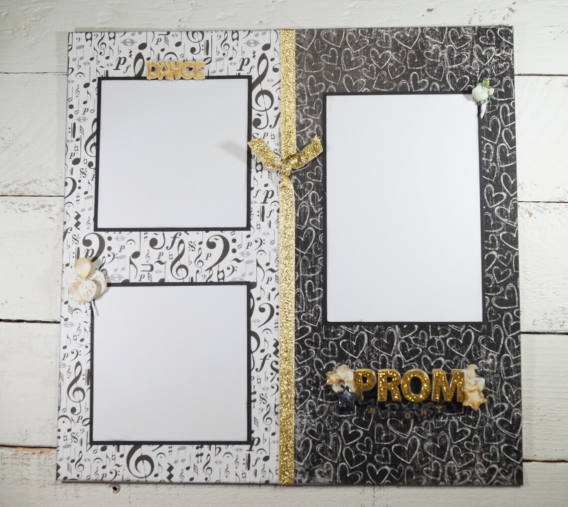 High School Prom 12x12 Scrapbook Layout Two Page Layout - Etsy