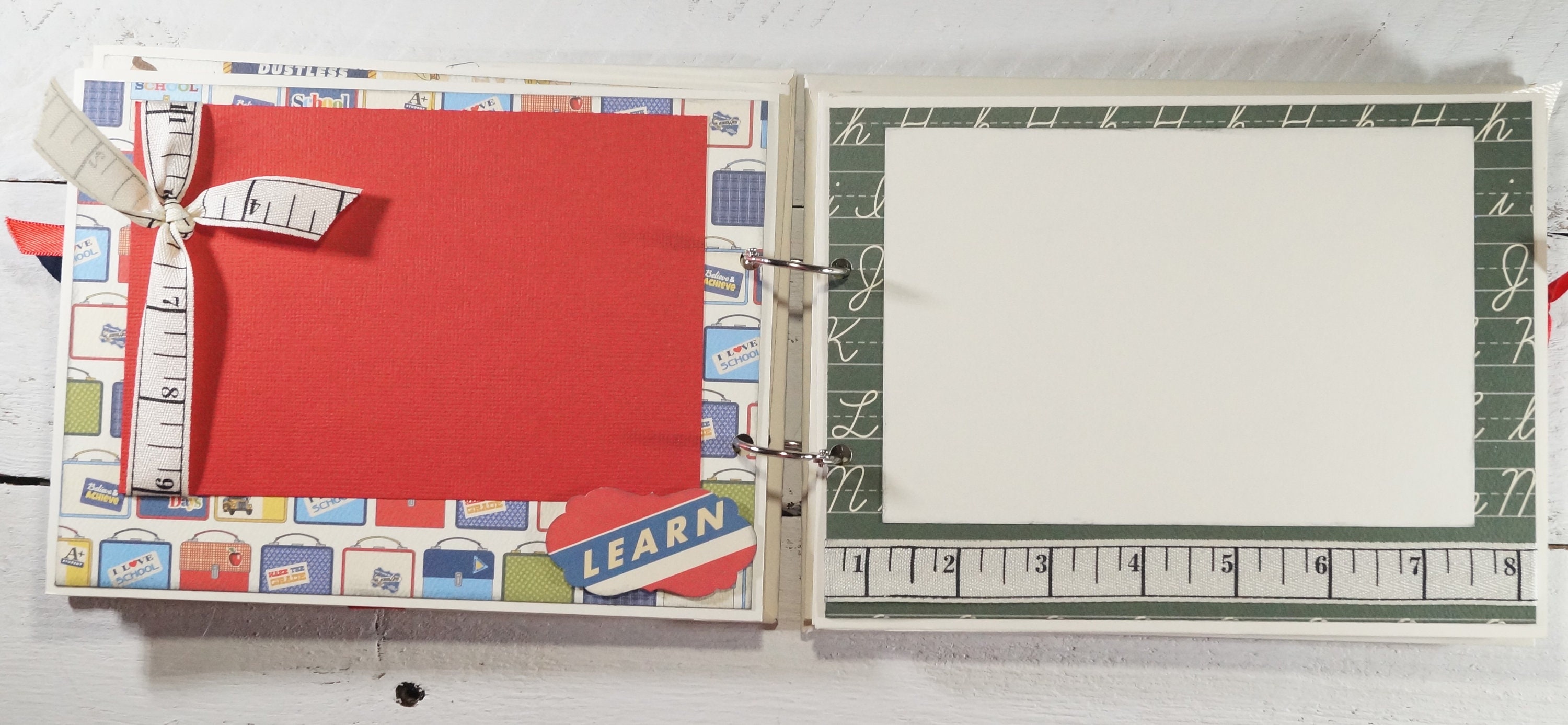 School 8x6 Premade Scrapbook Album - Etsy