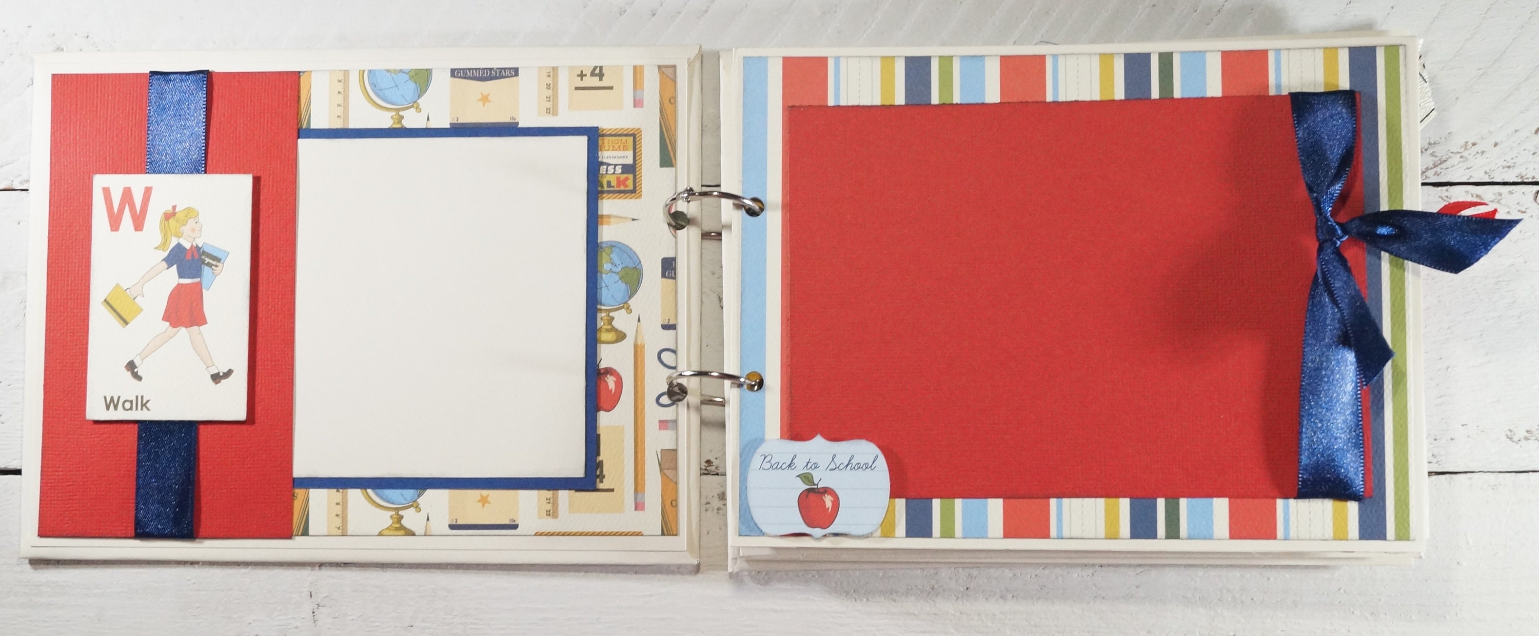 School 8x6 Premade Scrapbook Album - Etsy