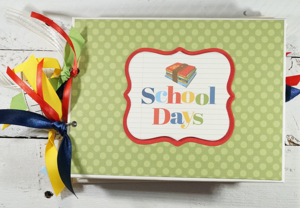 School 8x6 Premade Scrapbook Album - Etsy