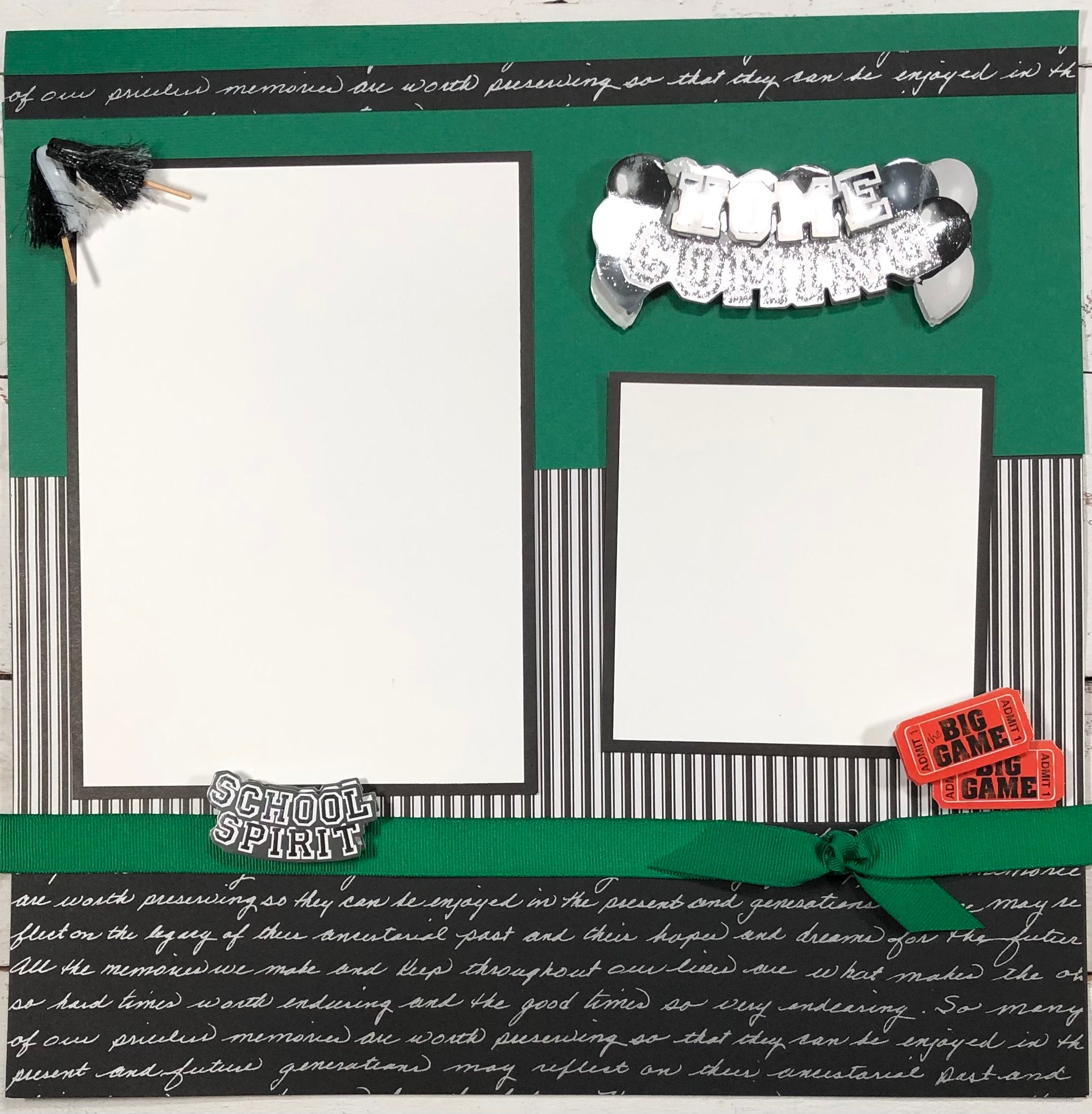 Homecoming 12x12 Scrapbook Layout Personalized Two Page - Etsy