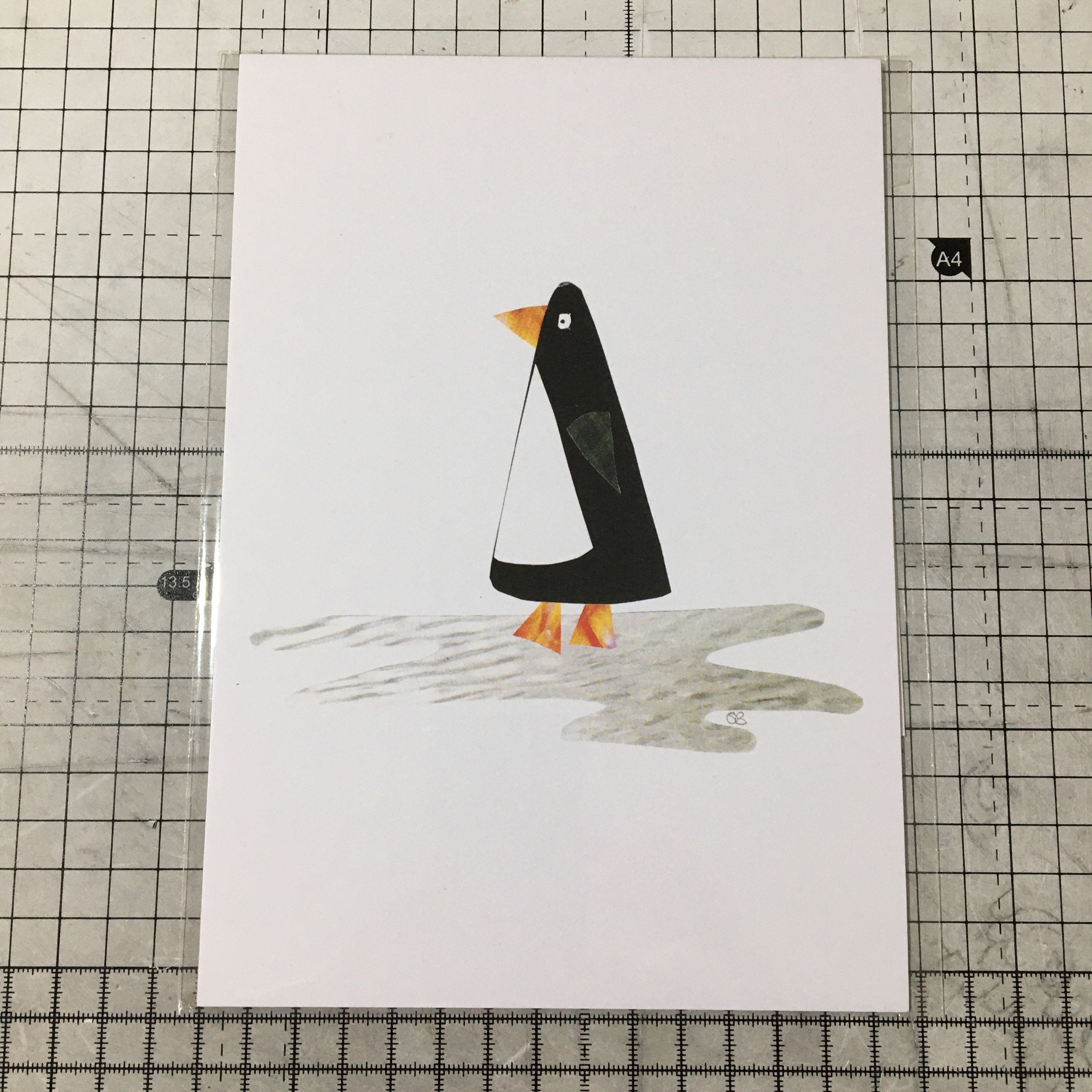 Penguin Collage Art Print A5 - Etsy