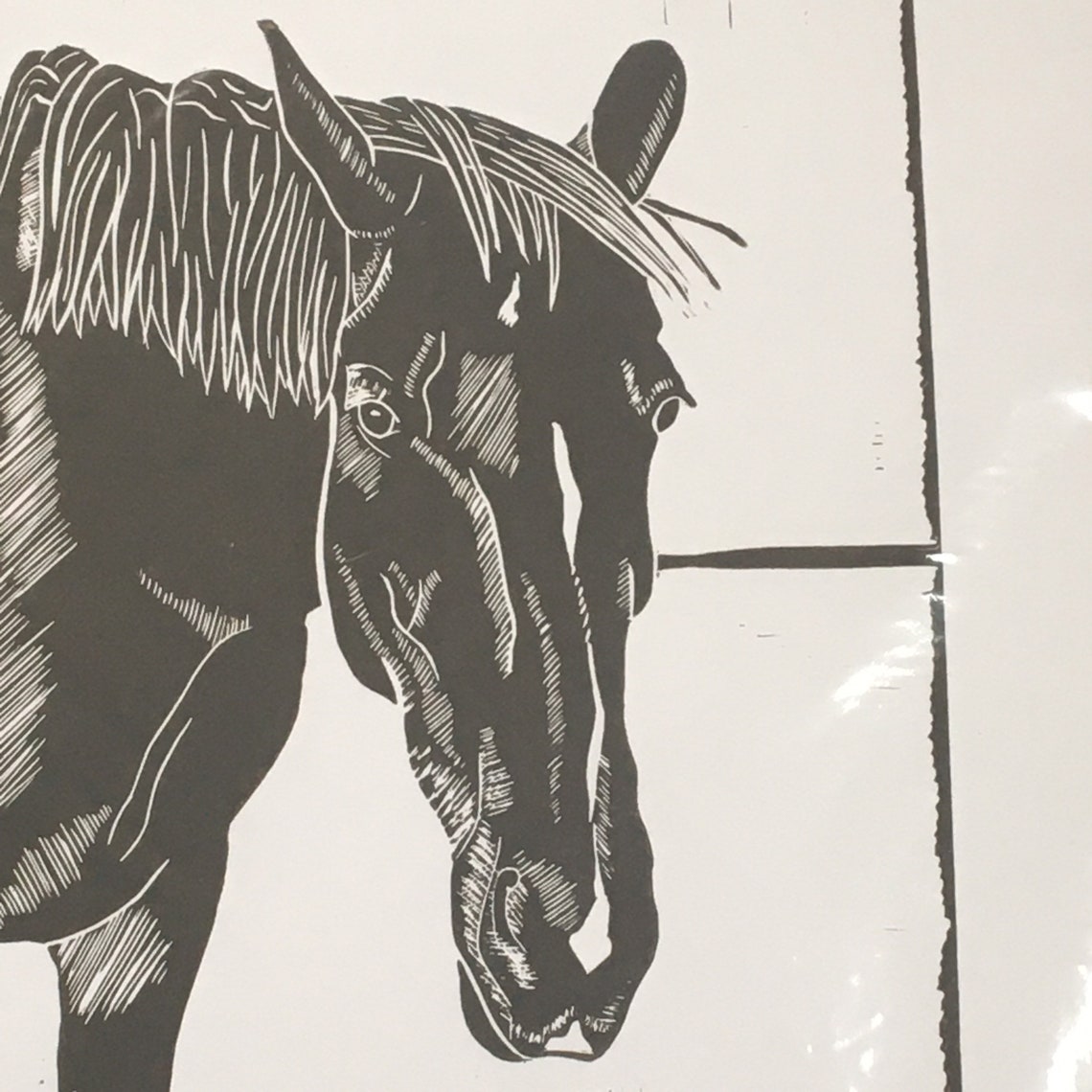 Horse Original Lino Print - Etsy